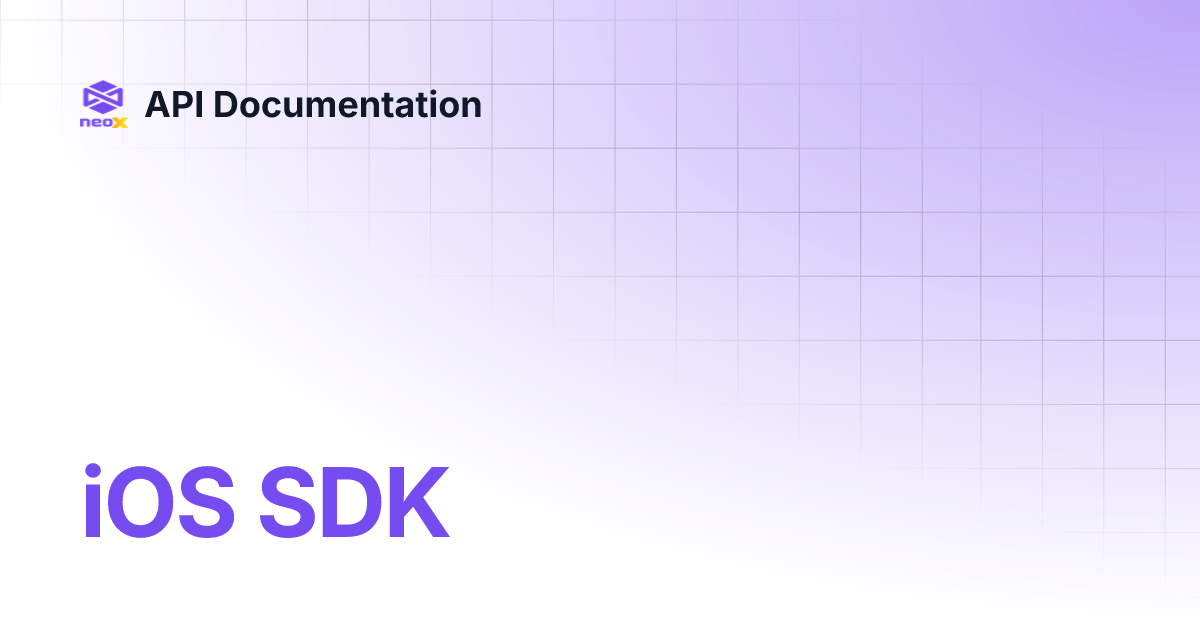 iOS SDK | API Documentation
