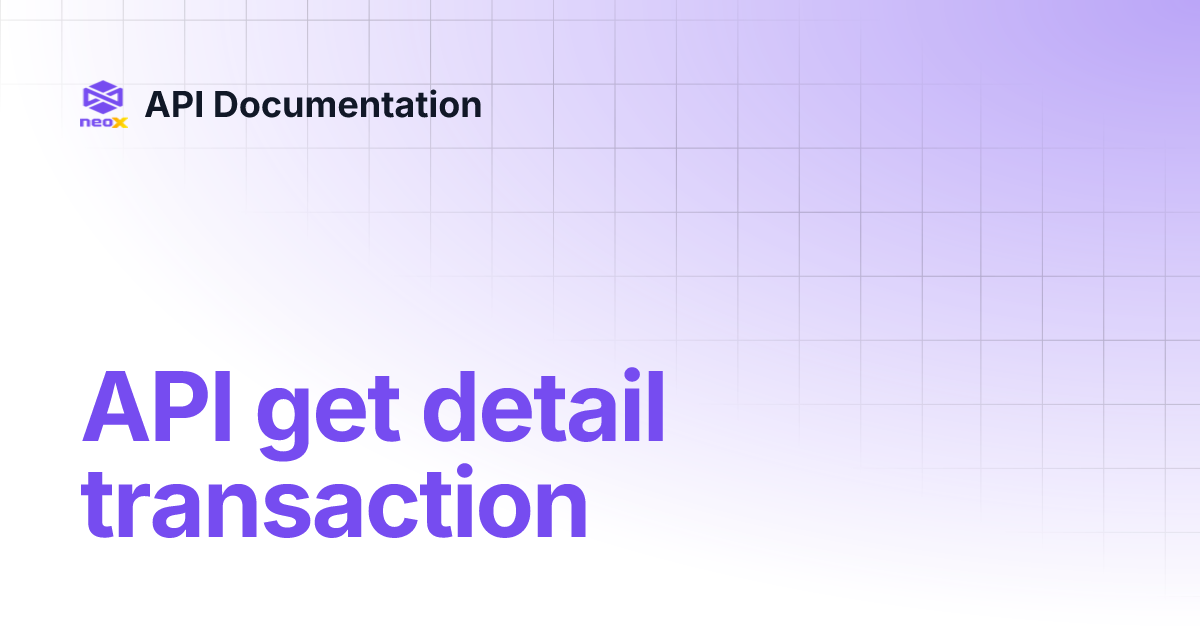 API get detail transaction | API Documentation