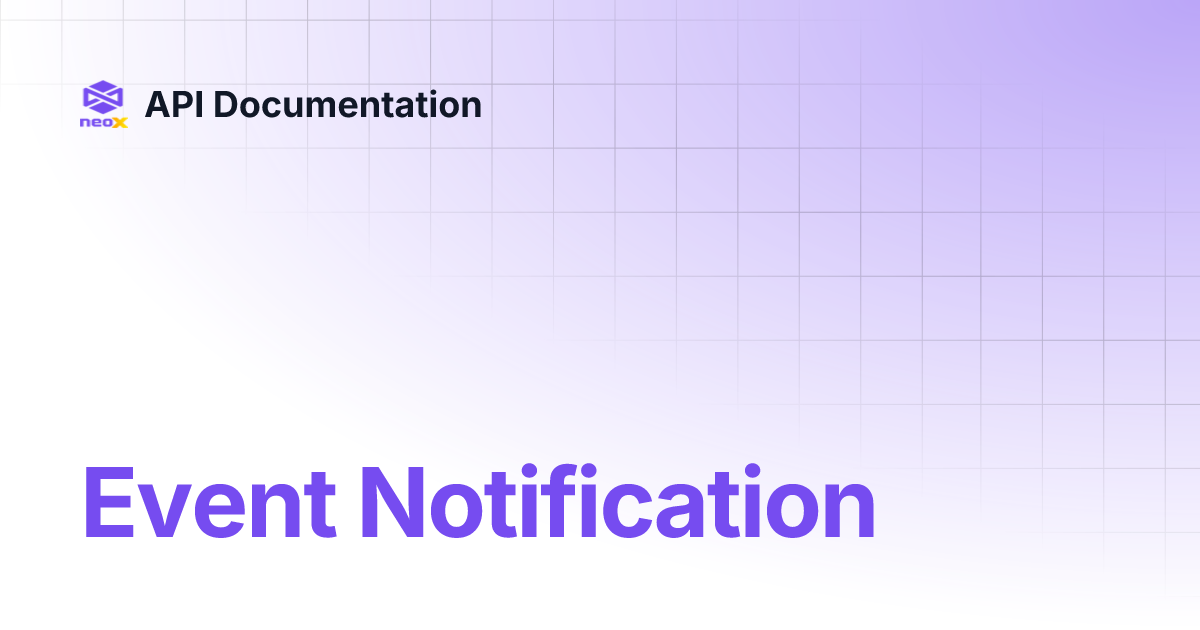 Event Notification | API Documentation