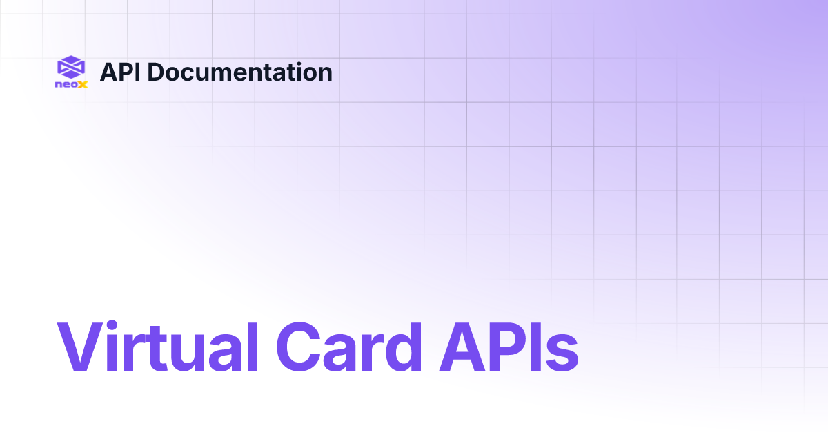 Virtual Card APIs | API Documentation