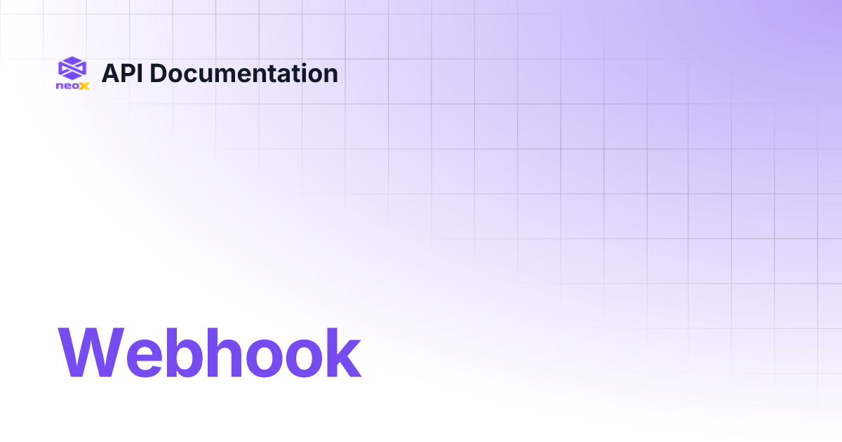 Webhook | API Documentation