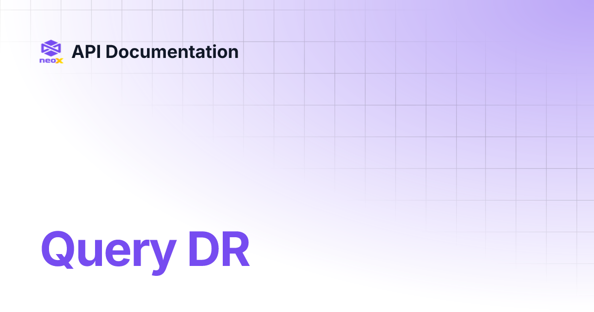 Query DR | API Documentation